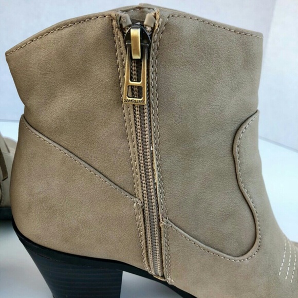 Sam & Libby | Shoes | Samlibby Sz 7 2 Fringed Tan Booties | Poshmark